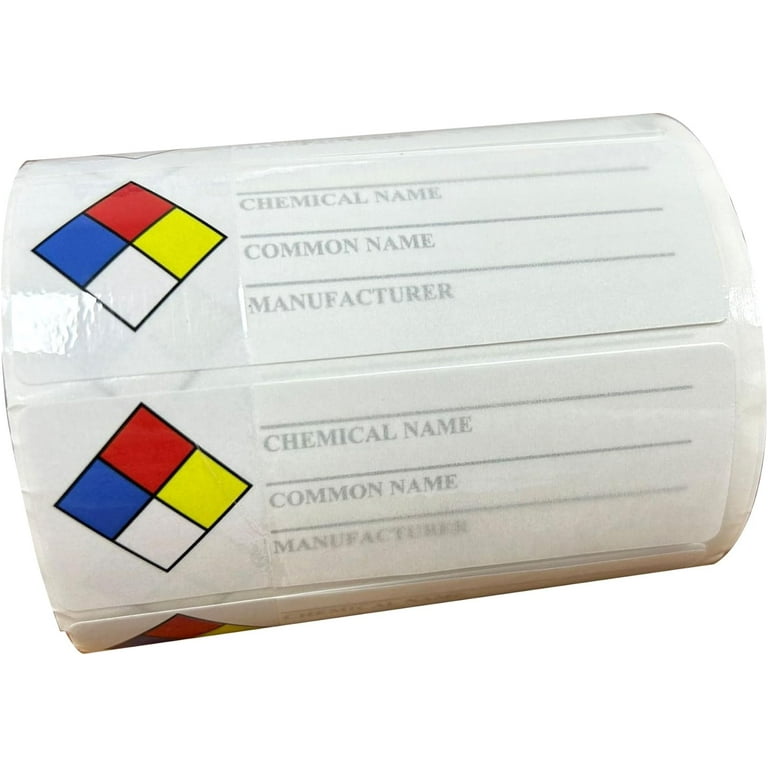 Nfpa Label Sticker 5 Pack) 3.125" Blank NFPA 704 Diamond Decal Vinyl