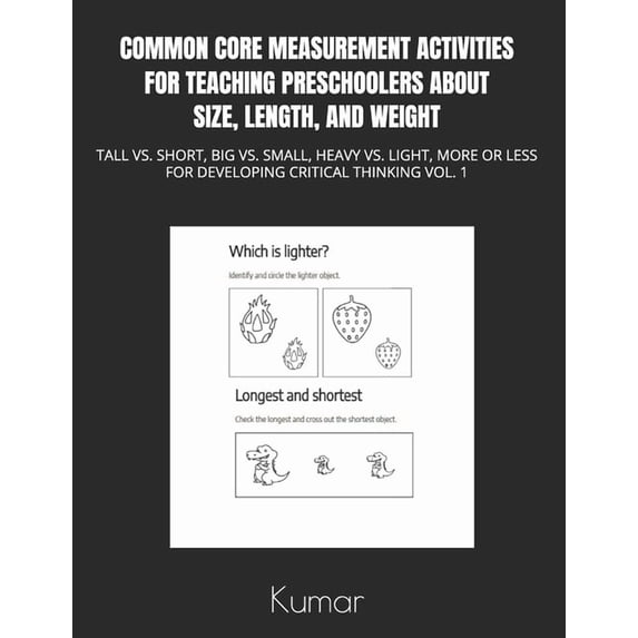 Common Core Measurement Activities for Teaching Preschoolers about Size ...