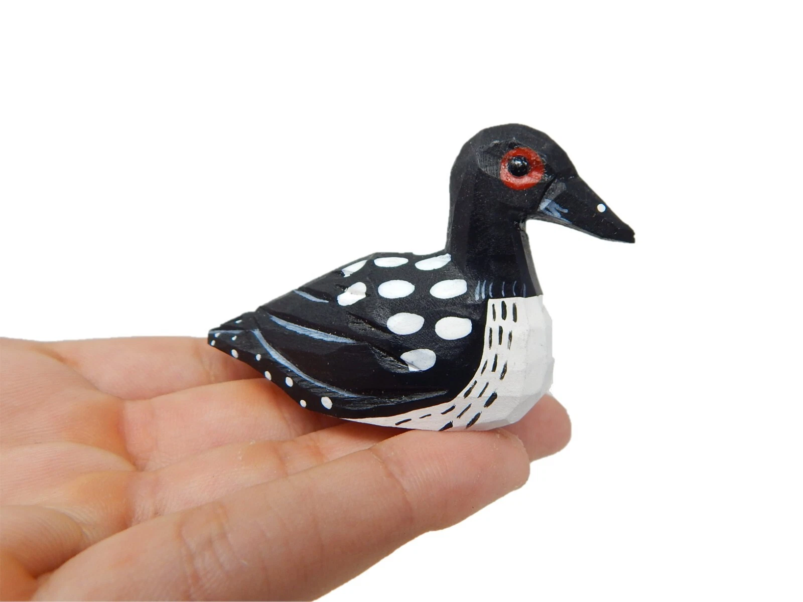 Common Loon Figure Miniature Duck Statue Sculpture Wood Decor Garden ...