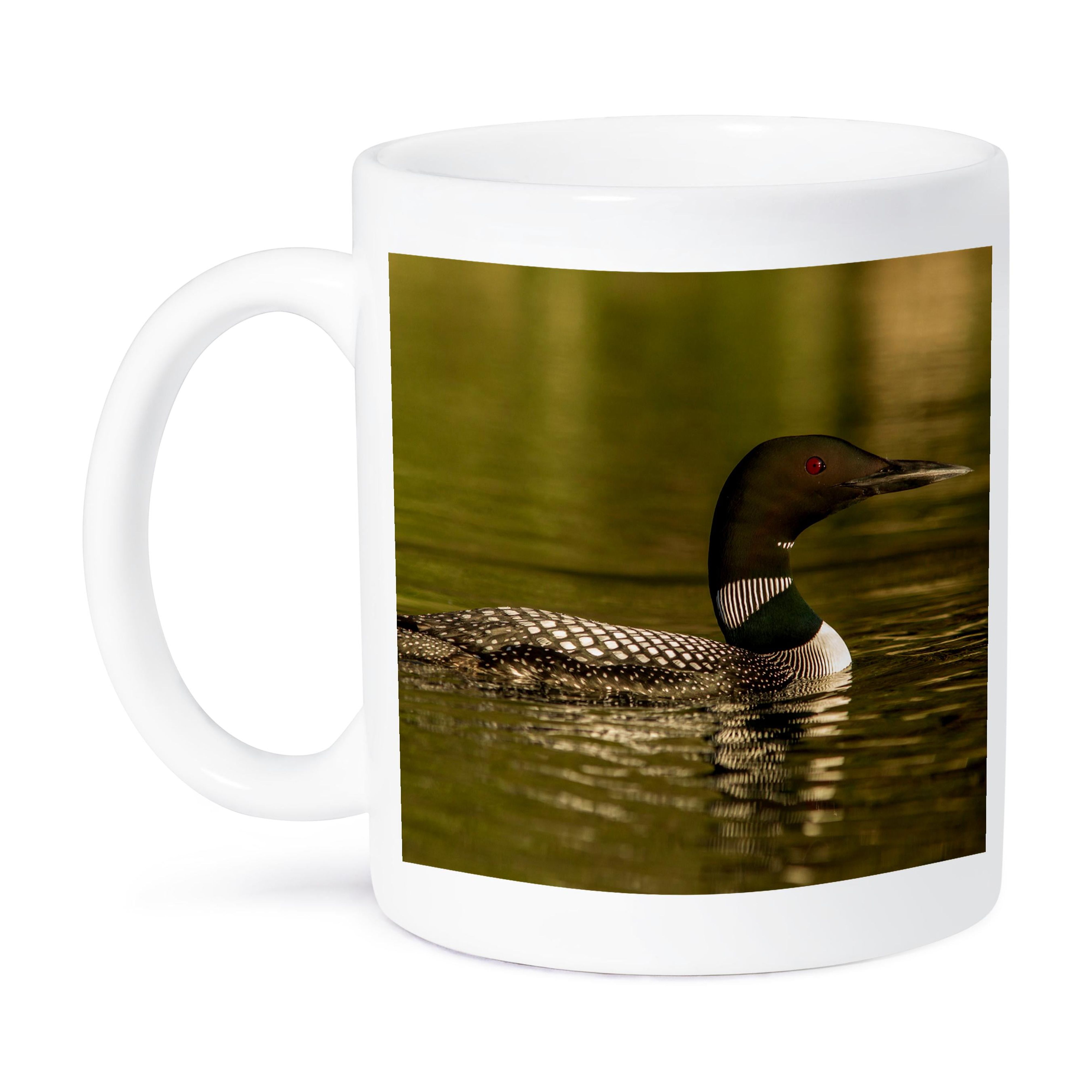 Common Loon Male On Beaver Lake Near Whitefish, Montana, Usa, 15oz Mug ...