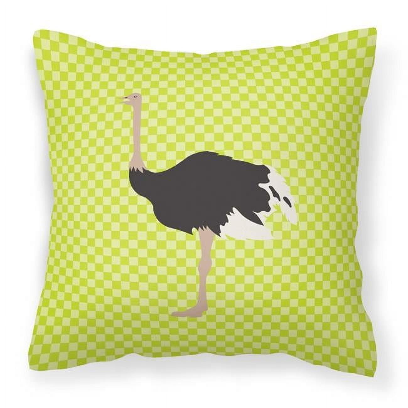 Common Ostrich Green Fabric Decorative Pillow - Green - 14 x 14 in ...
