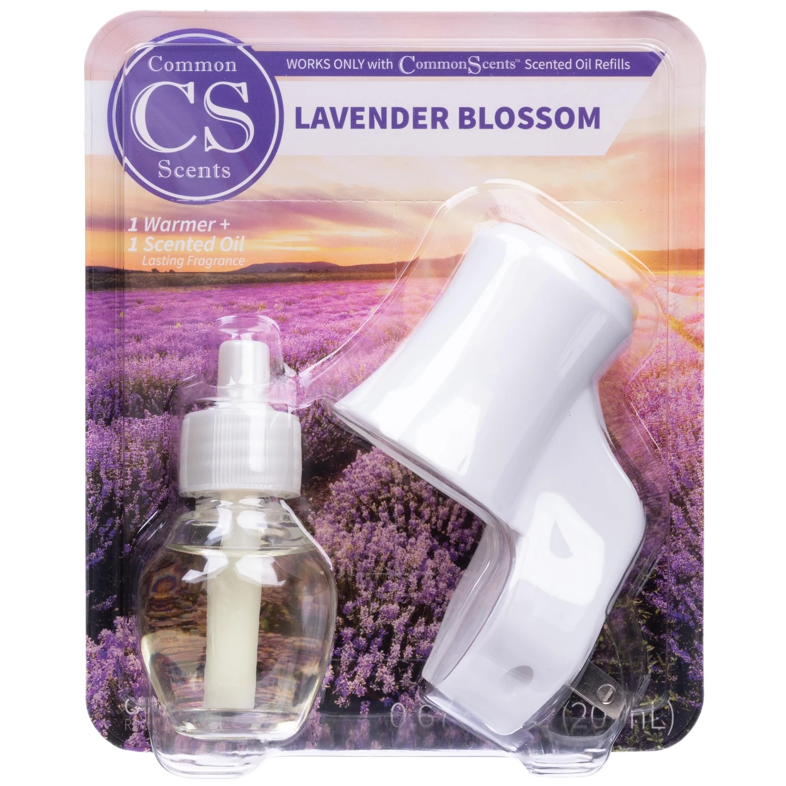Common Scents Plug In Warmer W/Lavender Blossom Scented Oil 0.67Oz ...