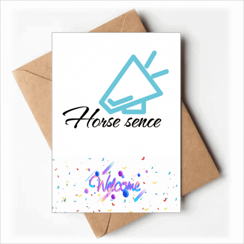 Common Sense Cognitive Understanding Horses Welcome Back Greeting Cards ...