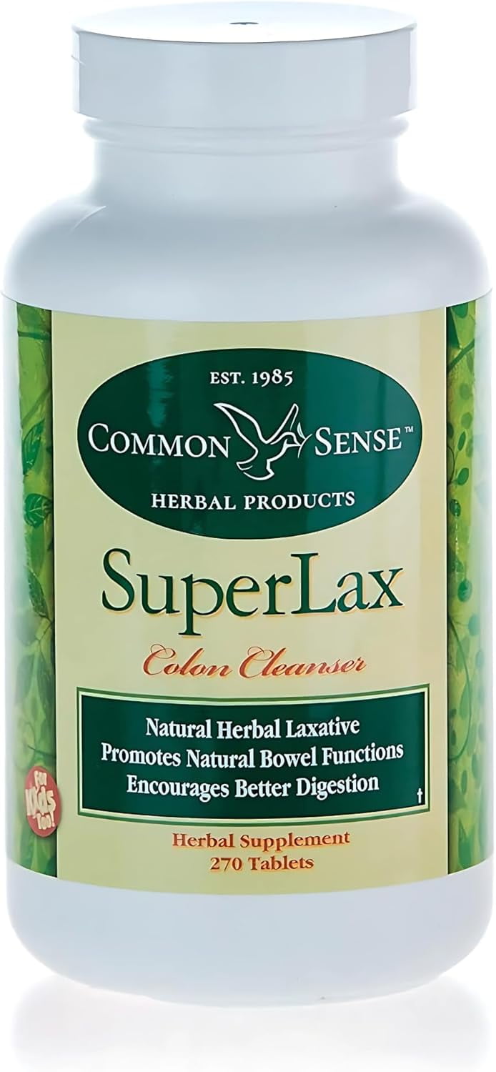 Common Sense - SuperLax Colon Cleanser - 270 Tablets - Herbal Laxative ...