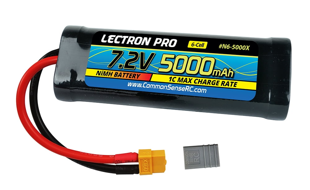 Common Sense RC Lectron Pro NiMH 7.2V (6-cell) 5000mAh Flat Pack with ...