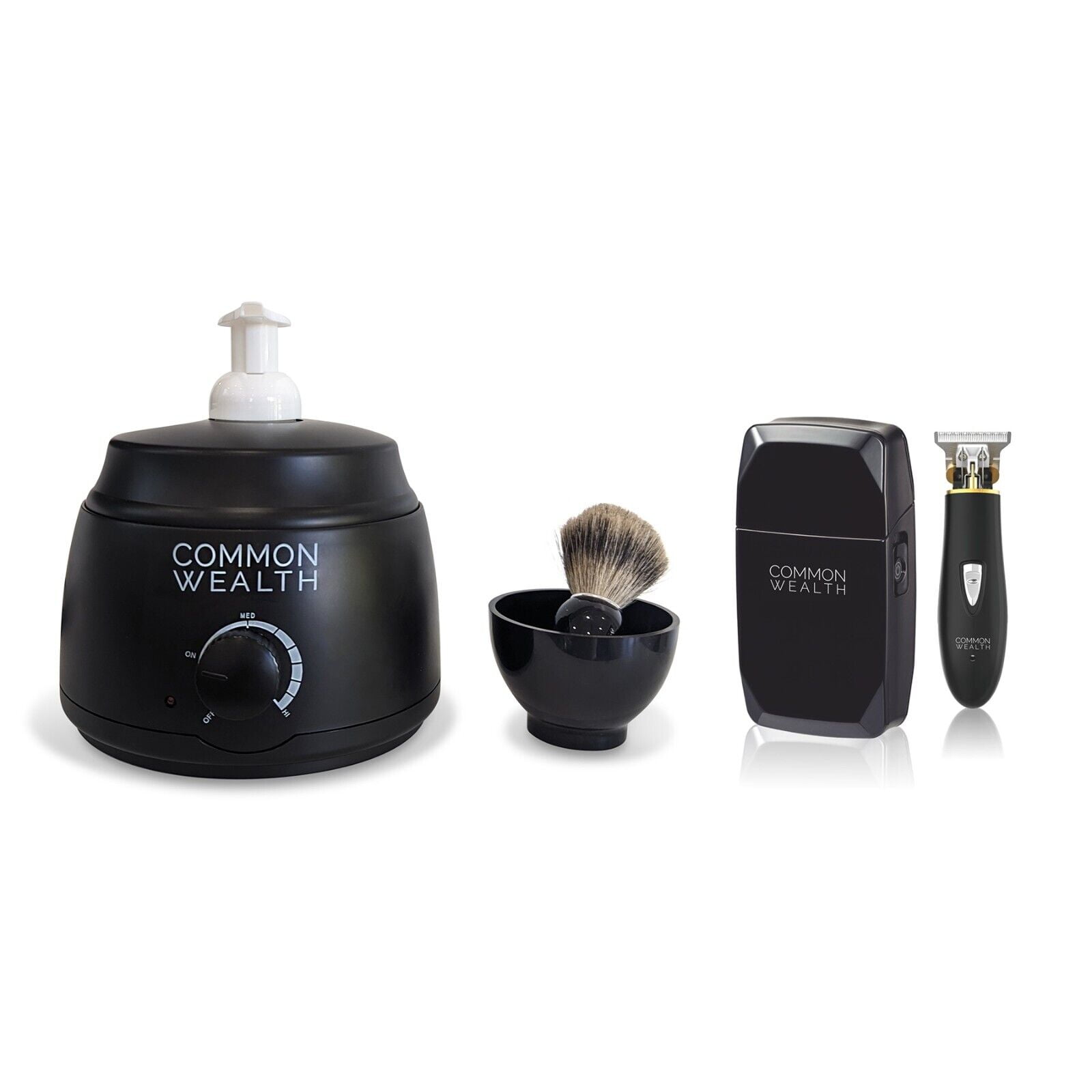 Common Wealth Barber Finishing Gift Set Lather Machine Cordless Shaver ...