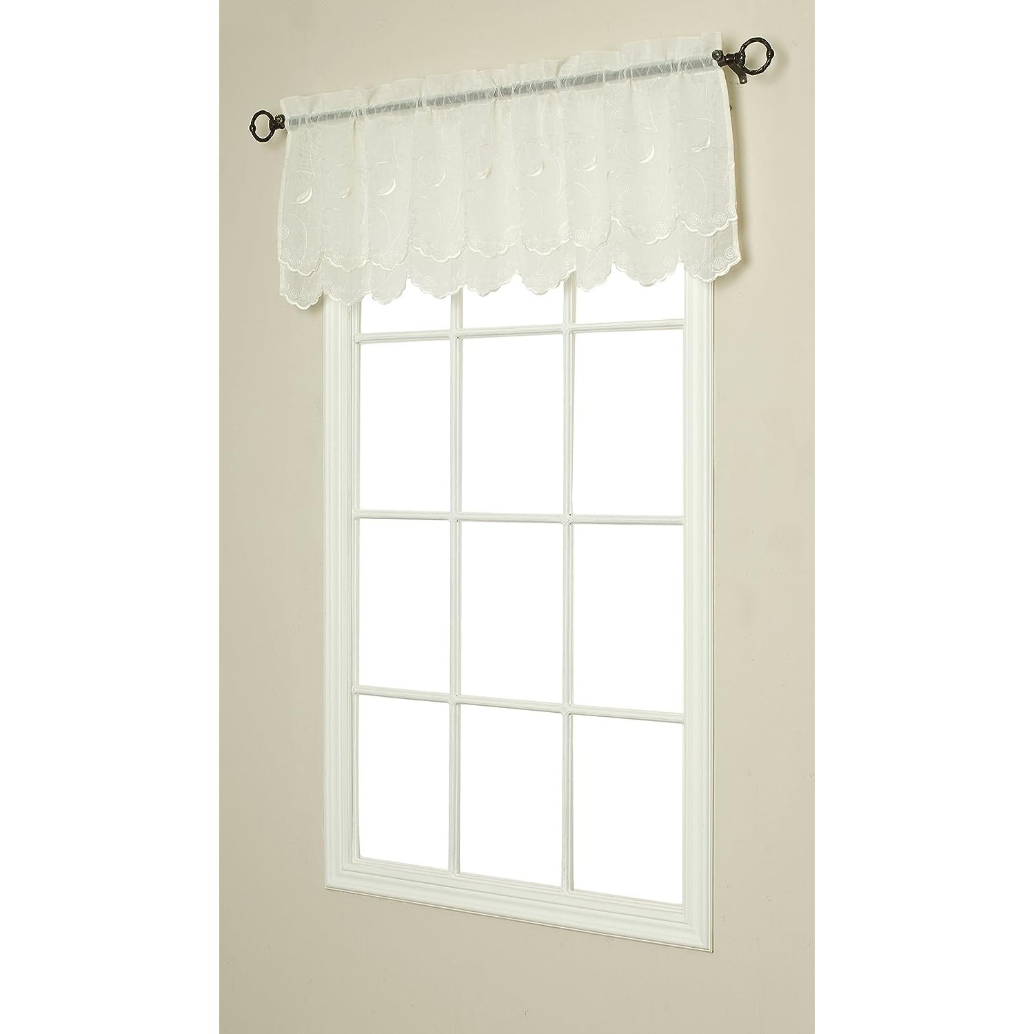 Commonwealth Hathaway Double Scalloped Valance - Walmart.com