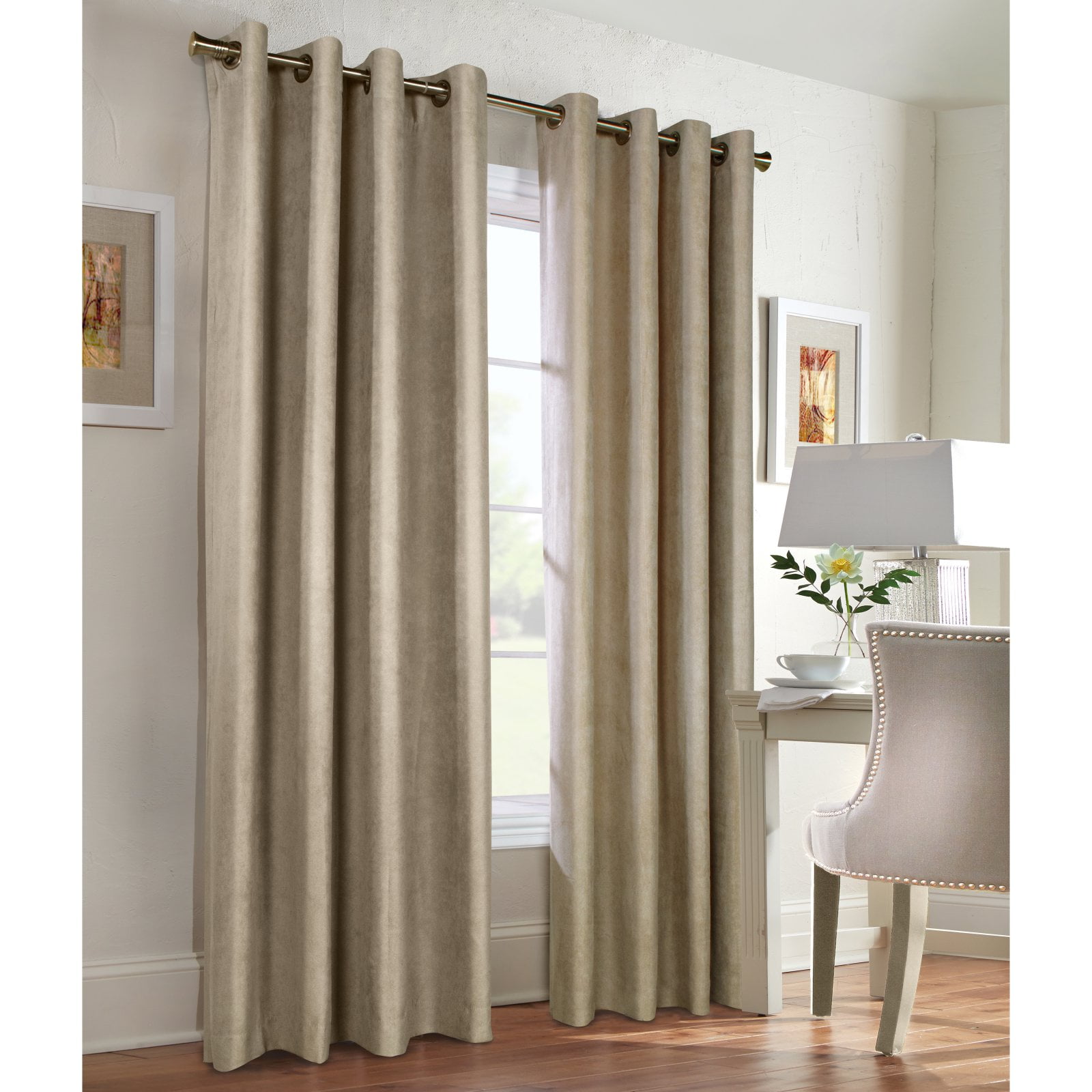 Commonwealth Home Fashions Thermaplus Navar Total Blackout Woven Faux ...