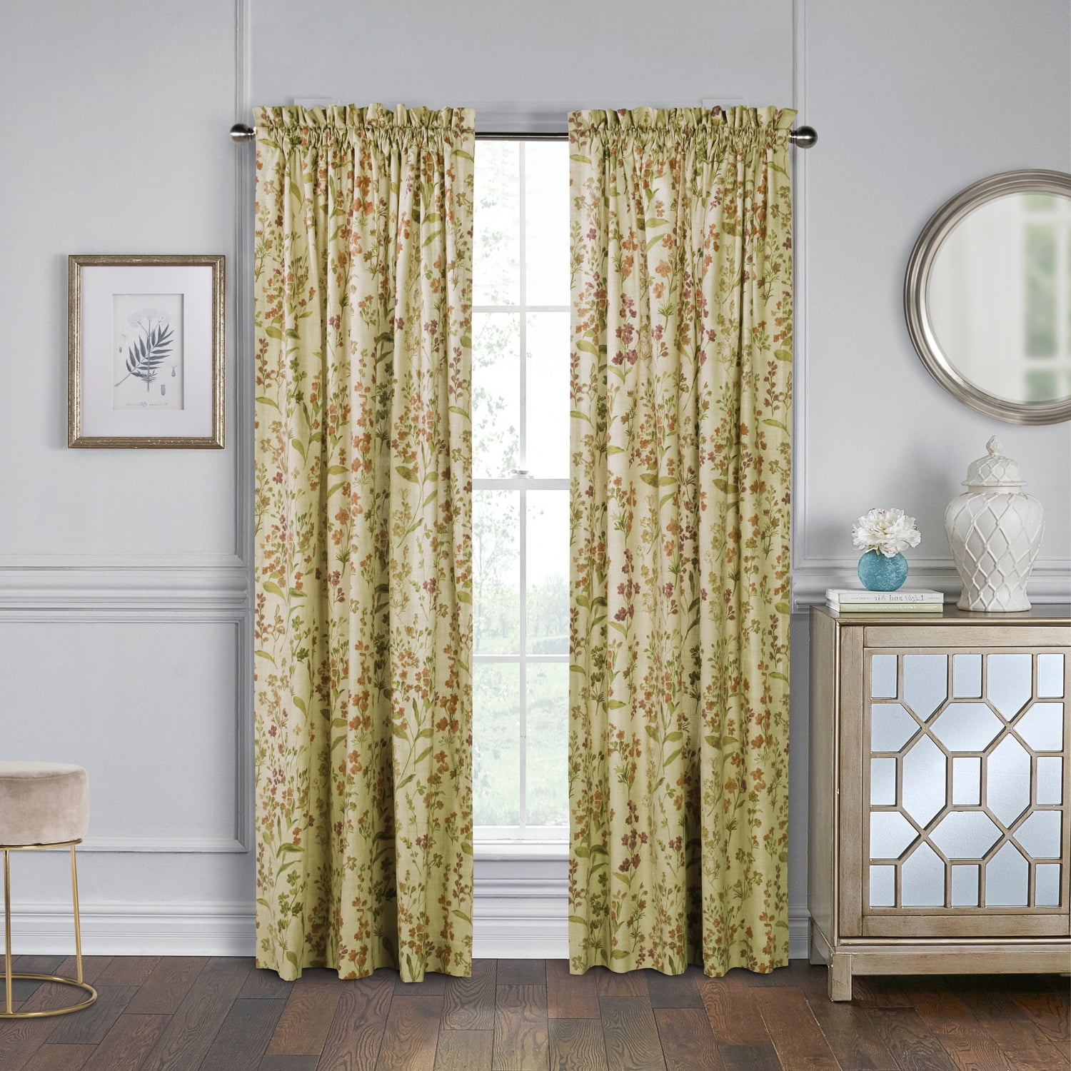 Commonwealth Rockport Pole Top Dressing Window Curtain Panel Pair ...