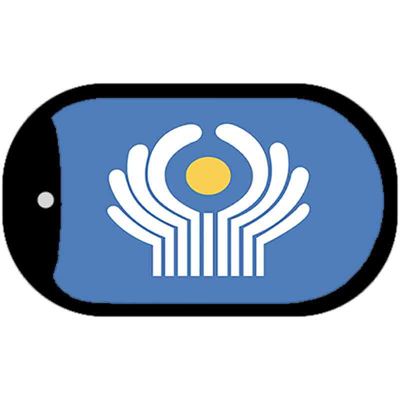 Commonwealth of Ind States Flag Scroll Metal Novelty Dog Tag Necklace ...