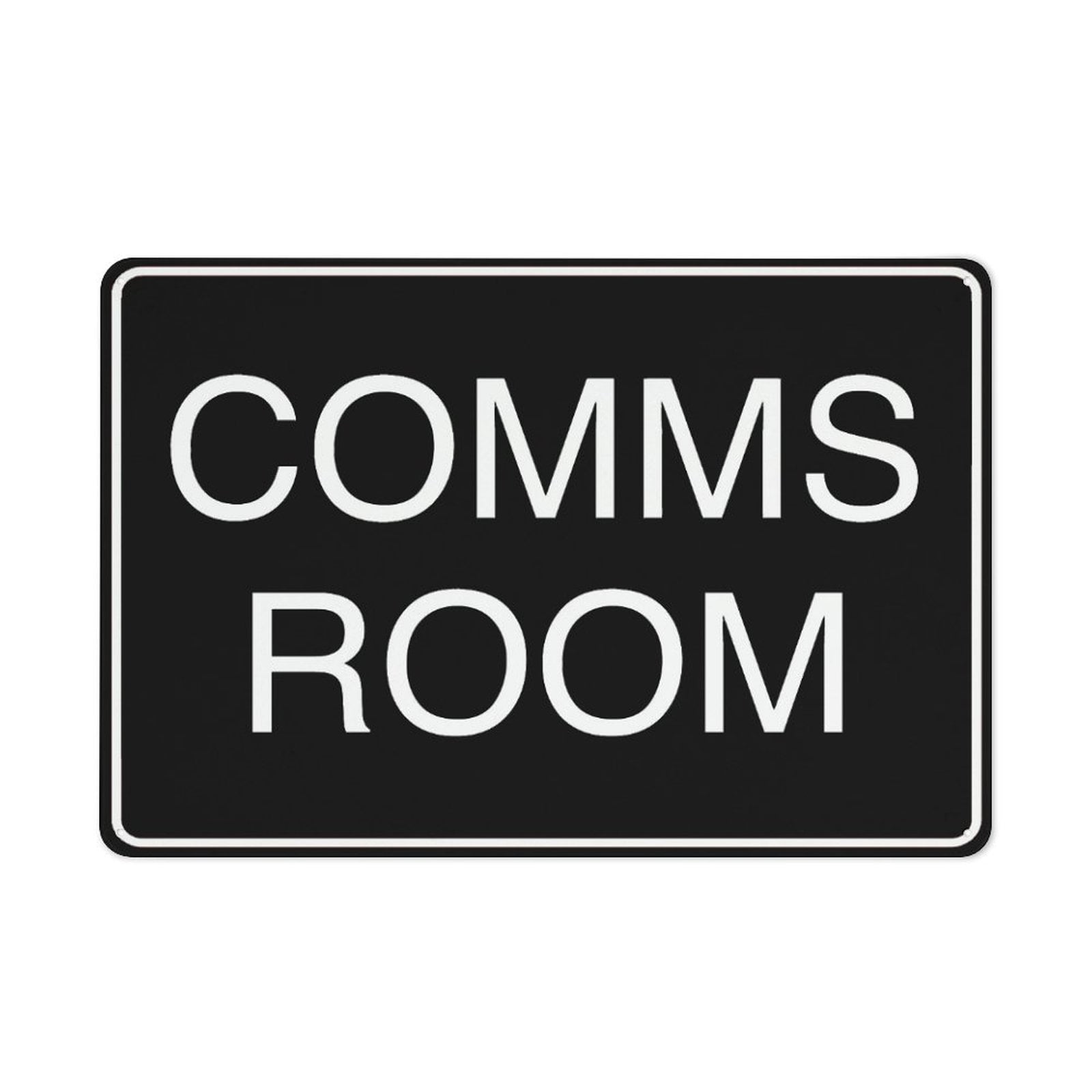 Comms Room Sign Metal Signs 12X8 Inch Rust Free Aluminum,Uv Ink ...