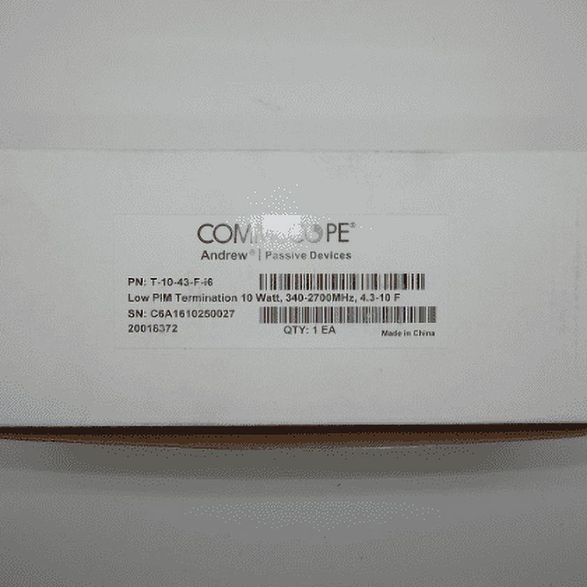 Commscope 10W Low PIM Termination Load 340-2700MHz T-10-43-F-I6 ...