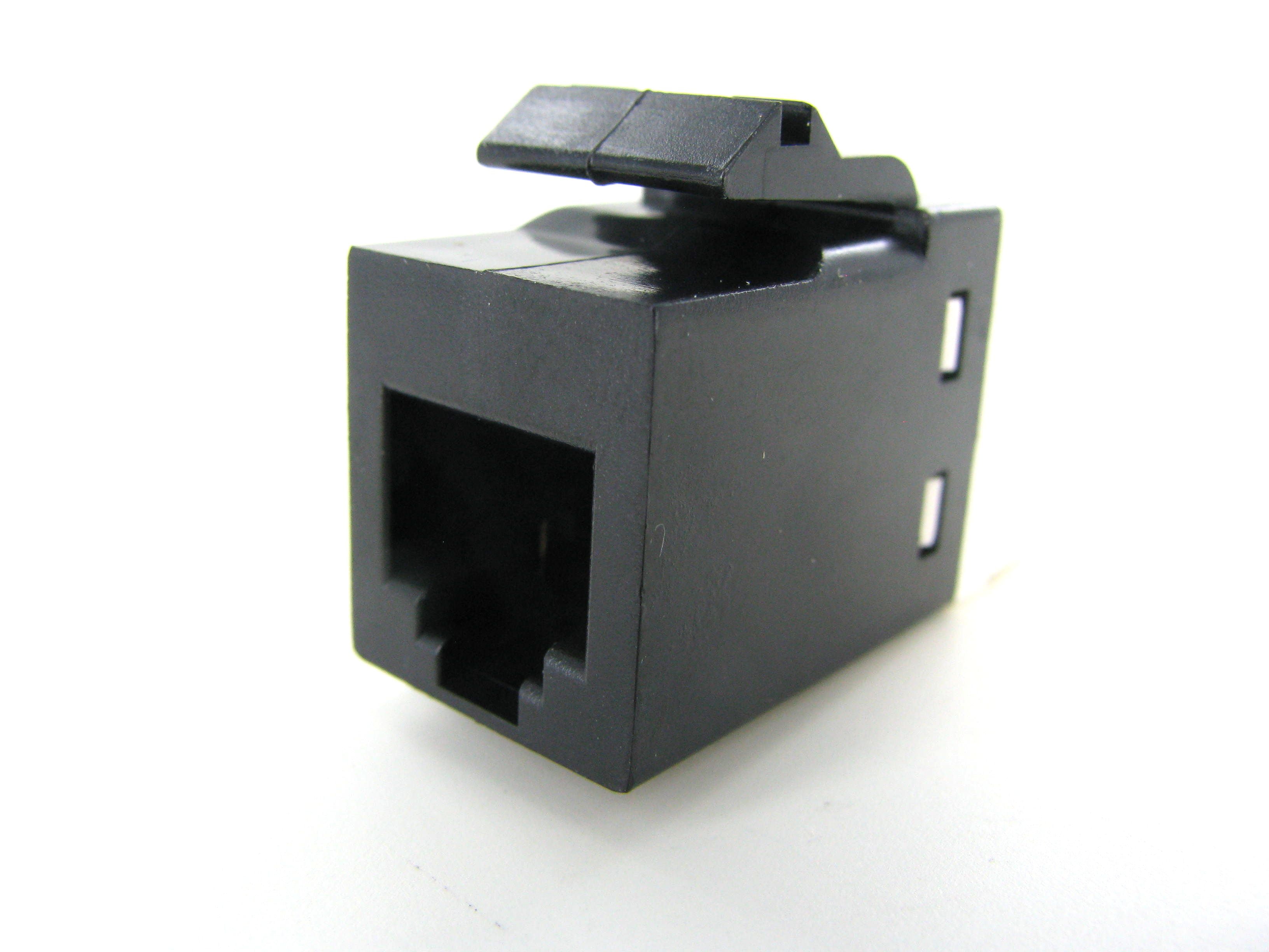Commscope 1375192-2 Cat3 SL-Series Modular Jack, Black, RJ11 RJ14 RJ25 ...