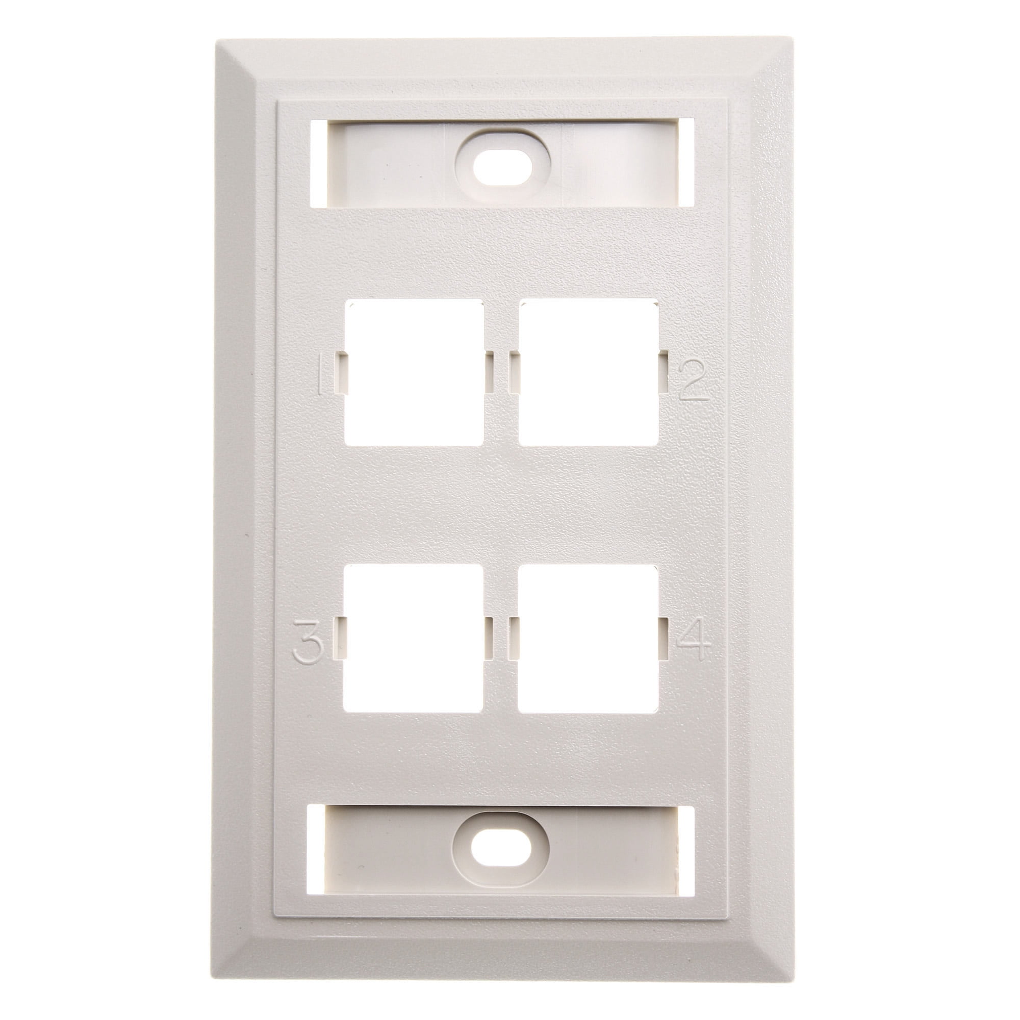 Commscope M14L-246 4-Port L Type M-Series Faceplate Ivory | Flame ...