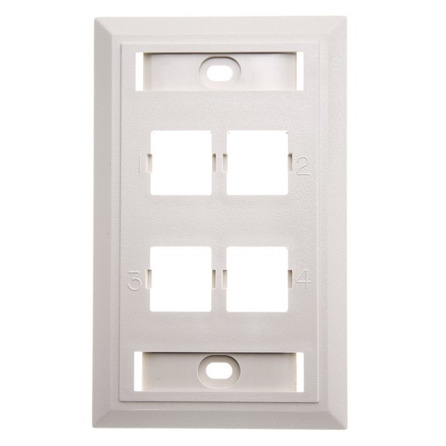 Commscope M14L-246 4-Port L Type Flush Mounted Faceplate Ivory (25 Pack ...