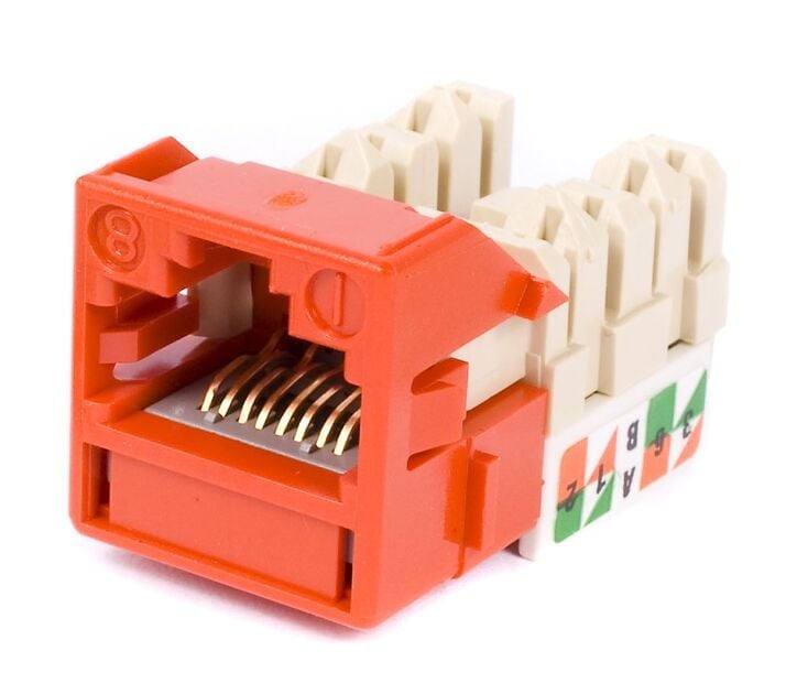 Commscope UNJ600-OR Uniprise Cat6 M-Series Modular Jack, Orange ...