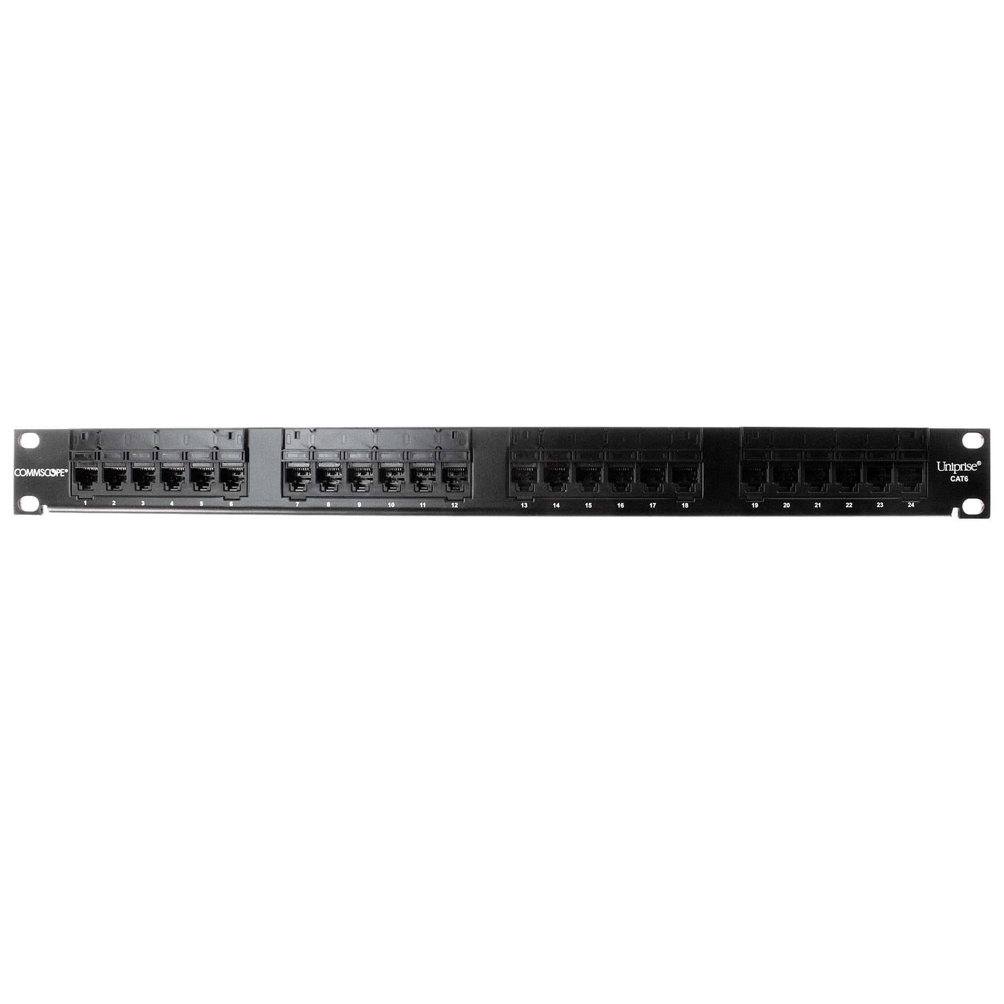 Commscope UNP-U-610-1U-24 760180042 Patch Panel, Cat6, 24-Port, 1U ...