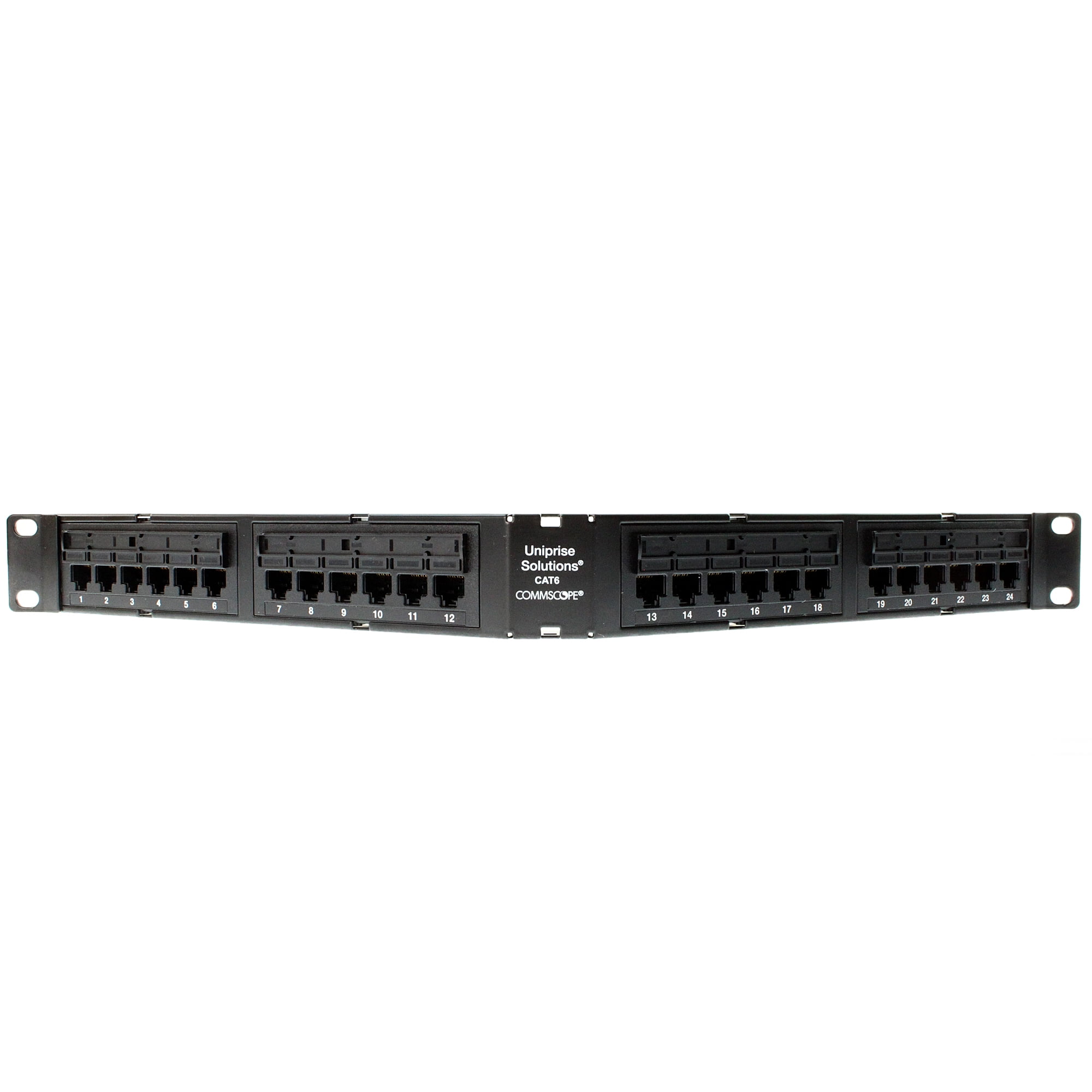 Commscope UNPA-U-610-1U-24 760180067 Uniprise Angled Cat6 Patch Panel ...