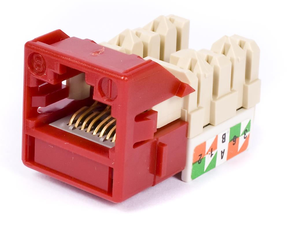 Commscope/Uniprise Cat6 Modular Jack/Information Outlet, Red UNJ600-RD ...