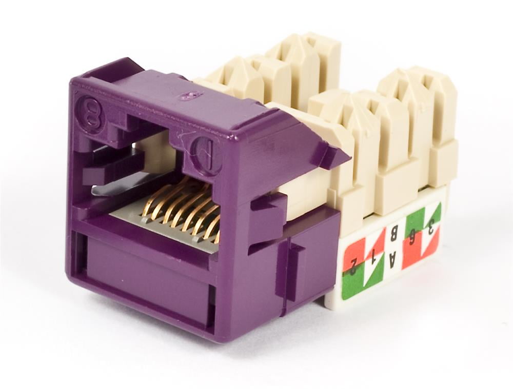 Commscope/Uniprise Cat6 Modular Jack Information Outlet, Violet/Purple ...