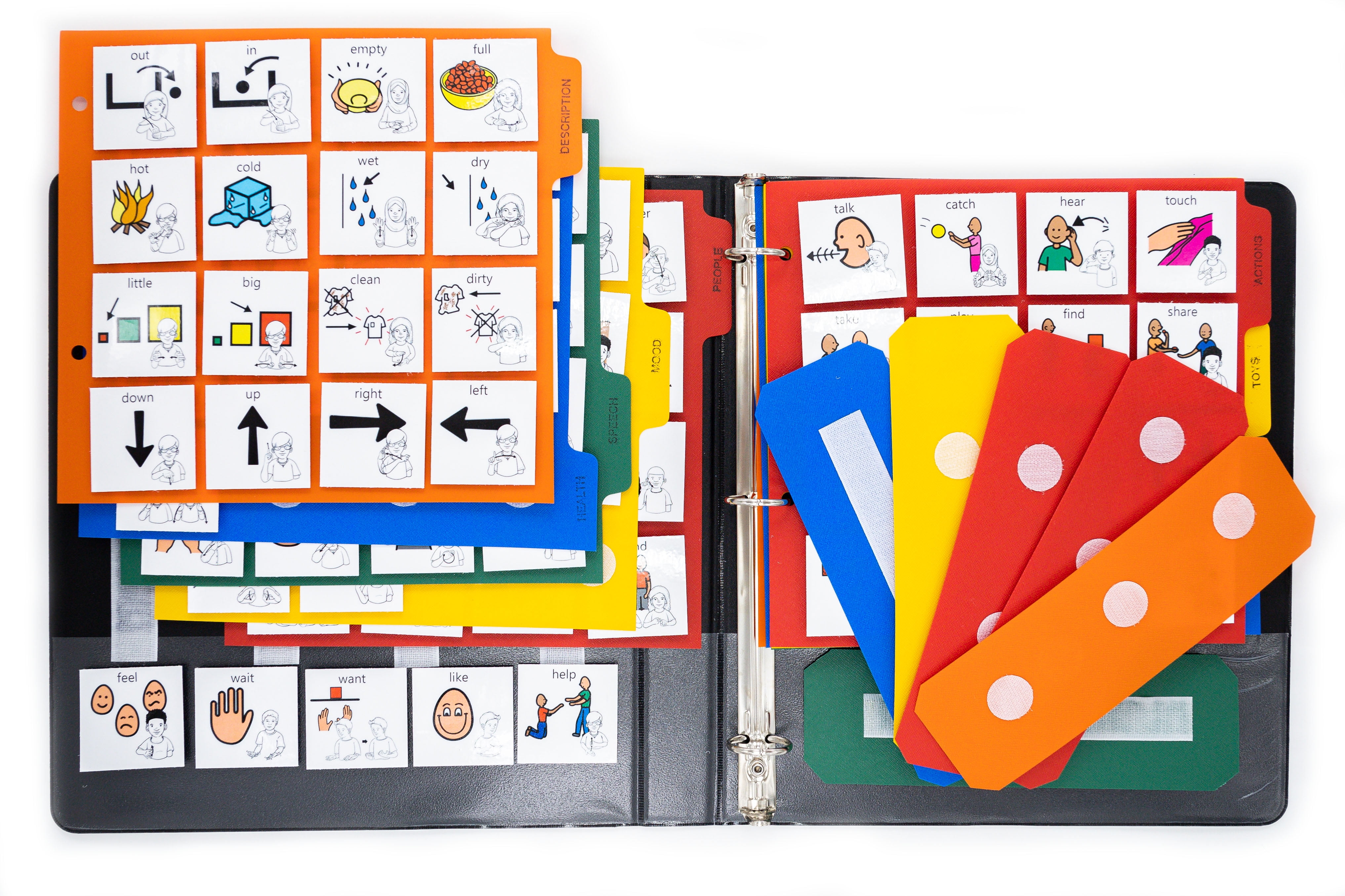 My Communicaid Set: ASL Symbols Book & 240 Cards for Autism, Apraxia ...