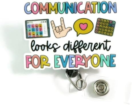 Communication Looks Different For Everyone Badge Reel, Speech Therapy ...