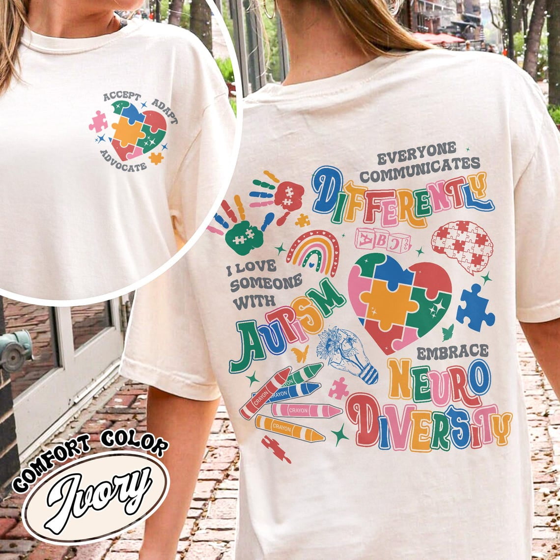 Communication Looks Different For Everyone Comfort Colors T-Shirt ...