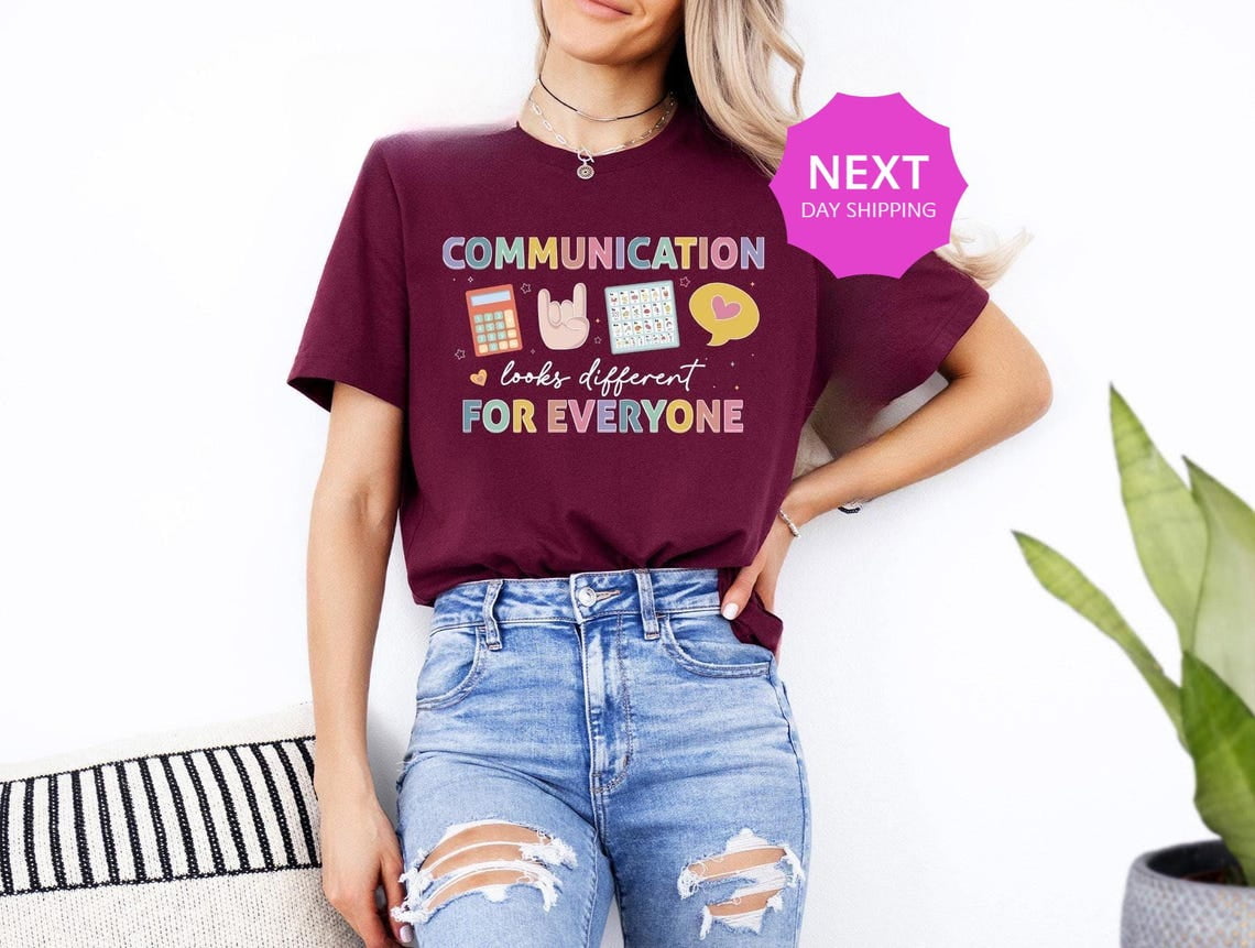 Communication Looks Different For Everyone Shirt, Speech Therapy Shirt ...