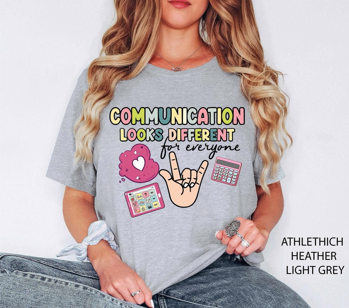 Communication Looks Different For Everyone Shirt, Speech Therapy Shirt ...