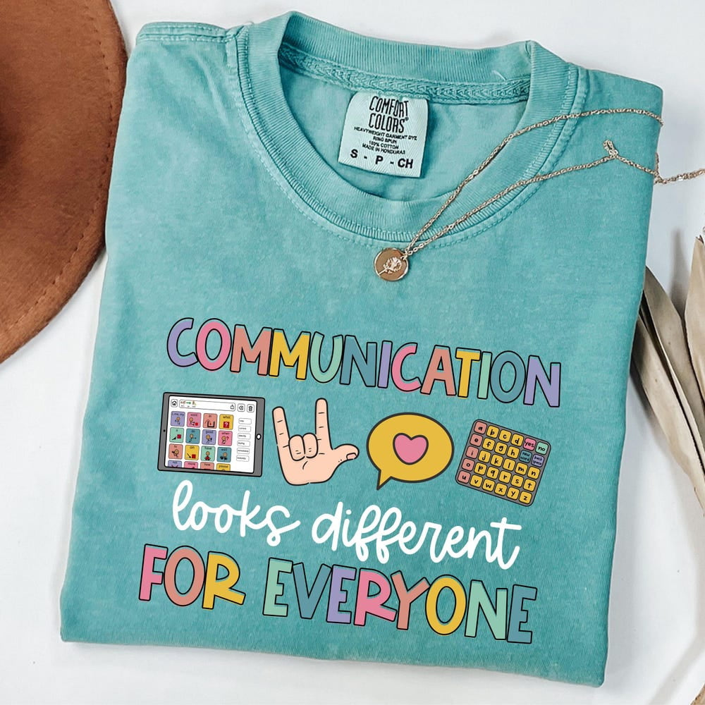 Communication Looks Different For Everyone Shirt,Speech Therapy Tee ...