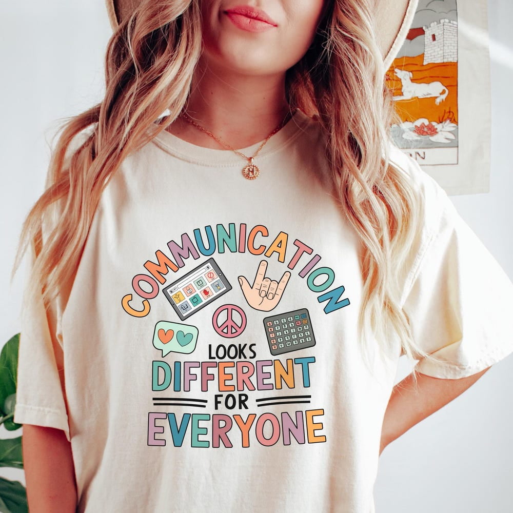 Communication Looks Different For Everyone Shirt, Speech Therapy ...