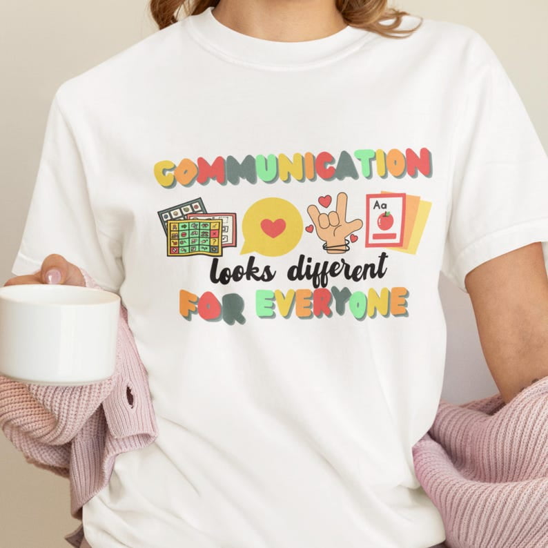 Communication Looks Different For Everyone Shirt, Speech Therapy Shirt ...