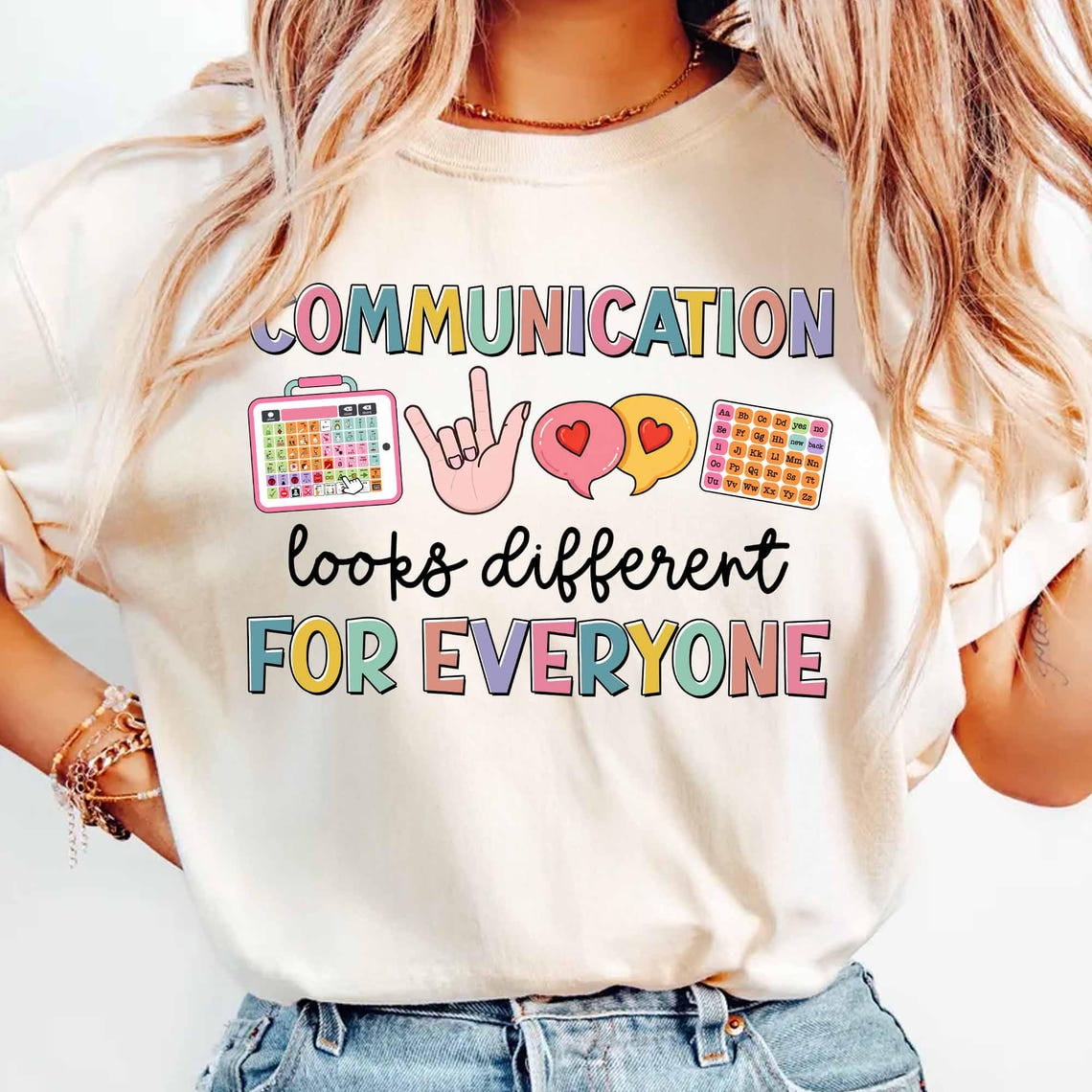 Communication Looks Different For Everyone Shirt, Speech Therapy Shirt ...