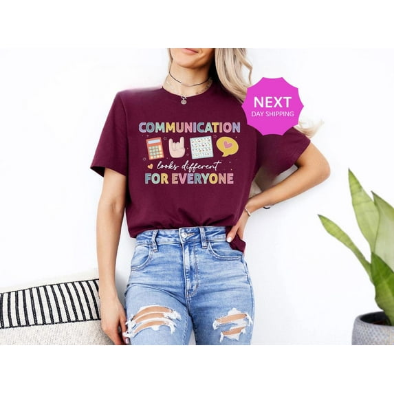 Communication Looks Different For Everyone Shirt, Speech Therapy Shirt ...