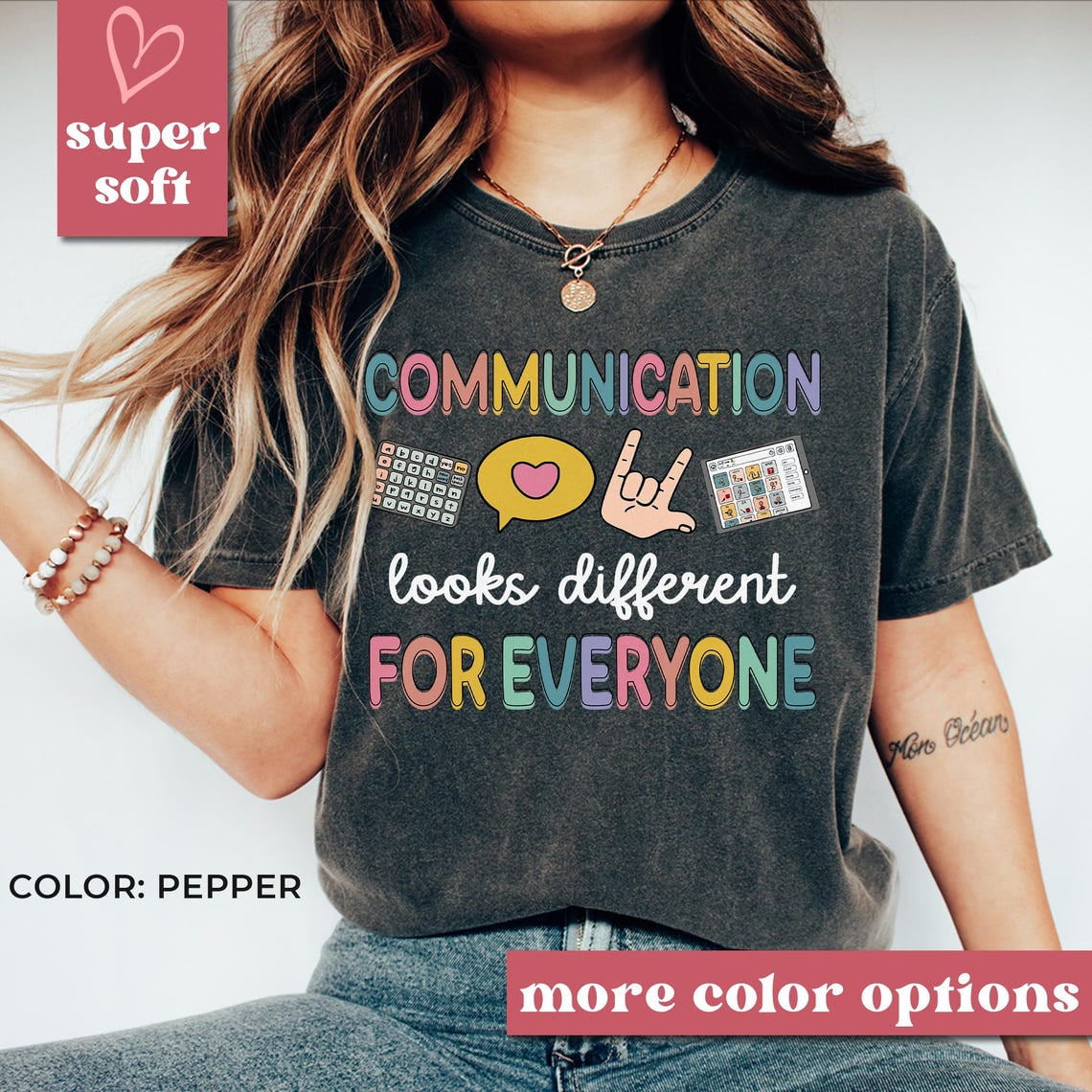 Communication Looks Different For Everyone Shirt, Speech Therapy Shirt ...