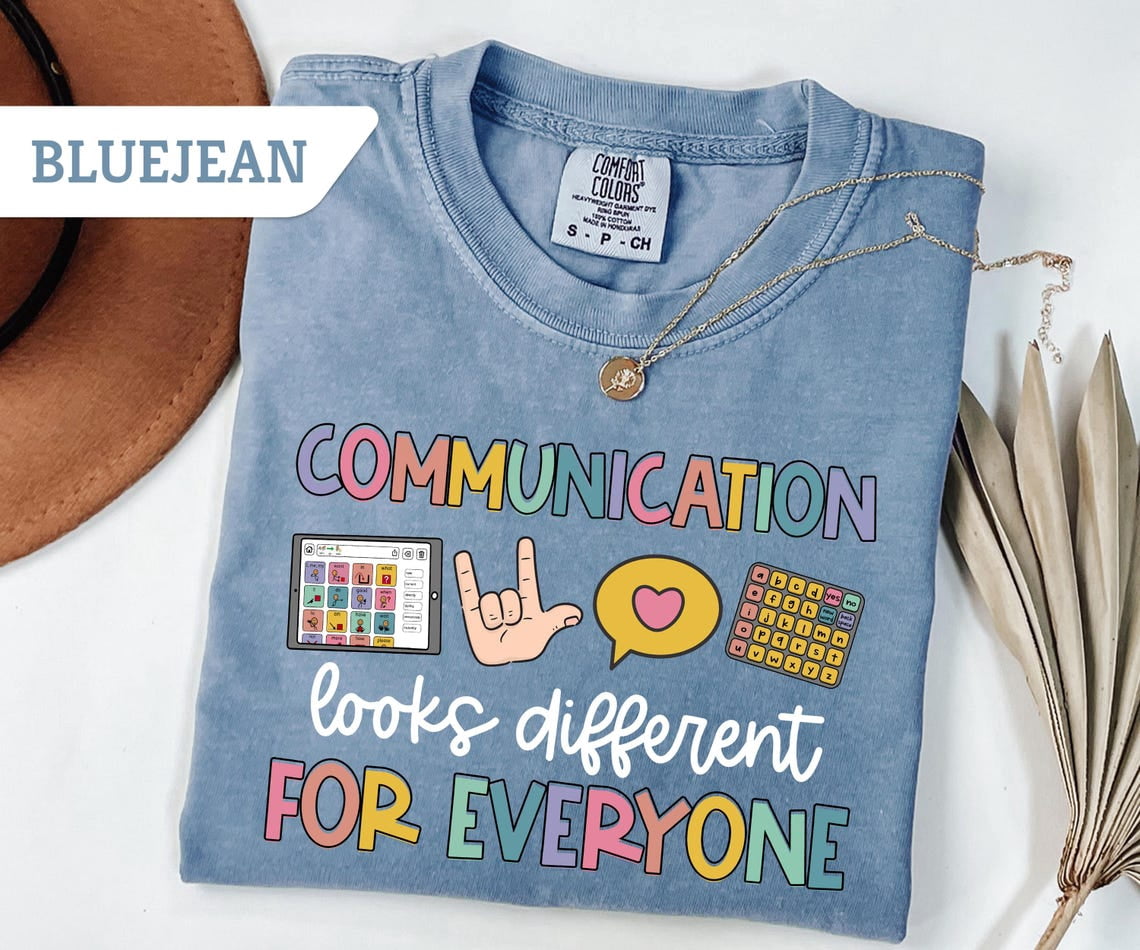 Communication Looks Different Inclusive Speech Therapy Aac T-Shirt ...