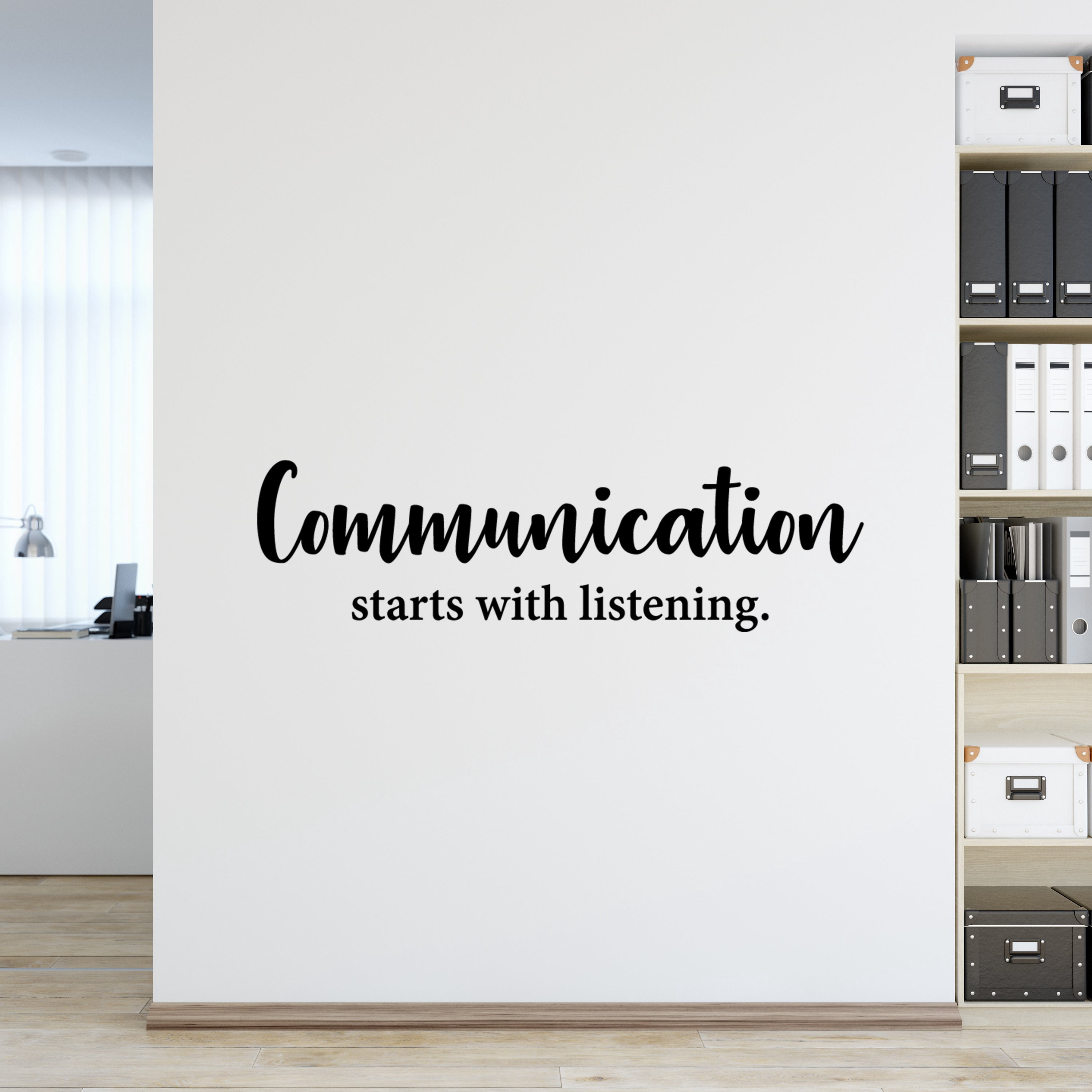 Communication Starts with Listening Wall Decal Sticker - Walmart.com