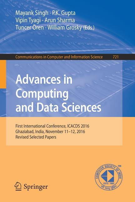 Communications in Computer and Informati Advances in Computing and Data ...