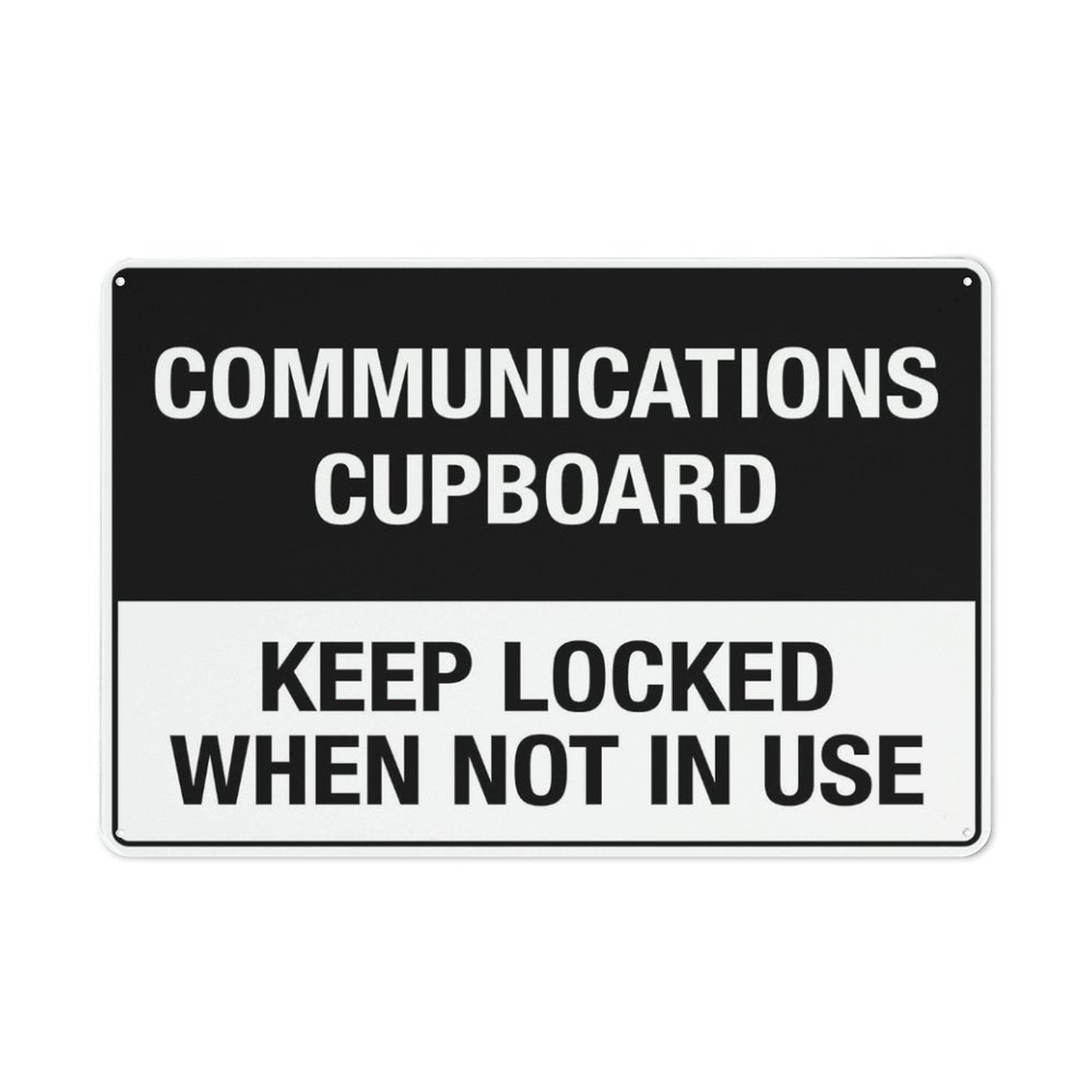 Communications Cupboard Outdoor Metal Sign - 12 X 8 Metal Signs For ...