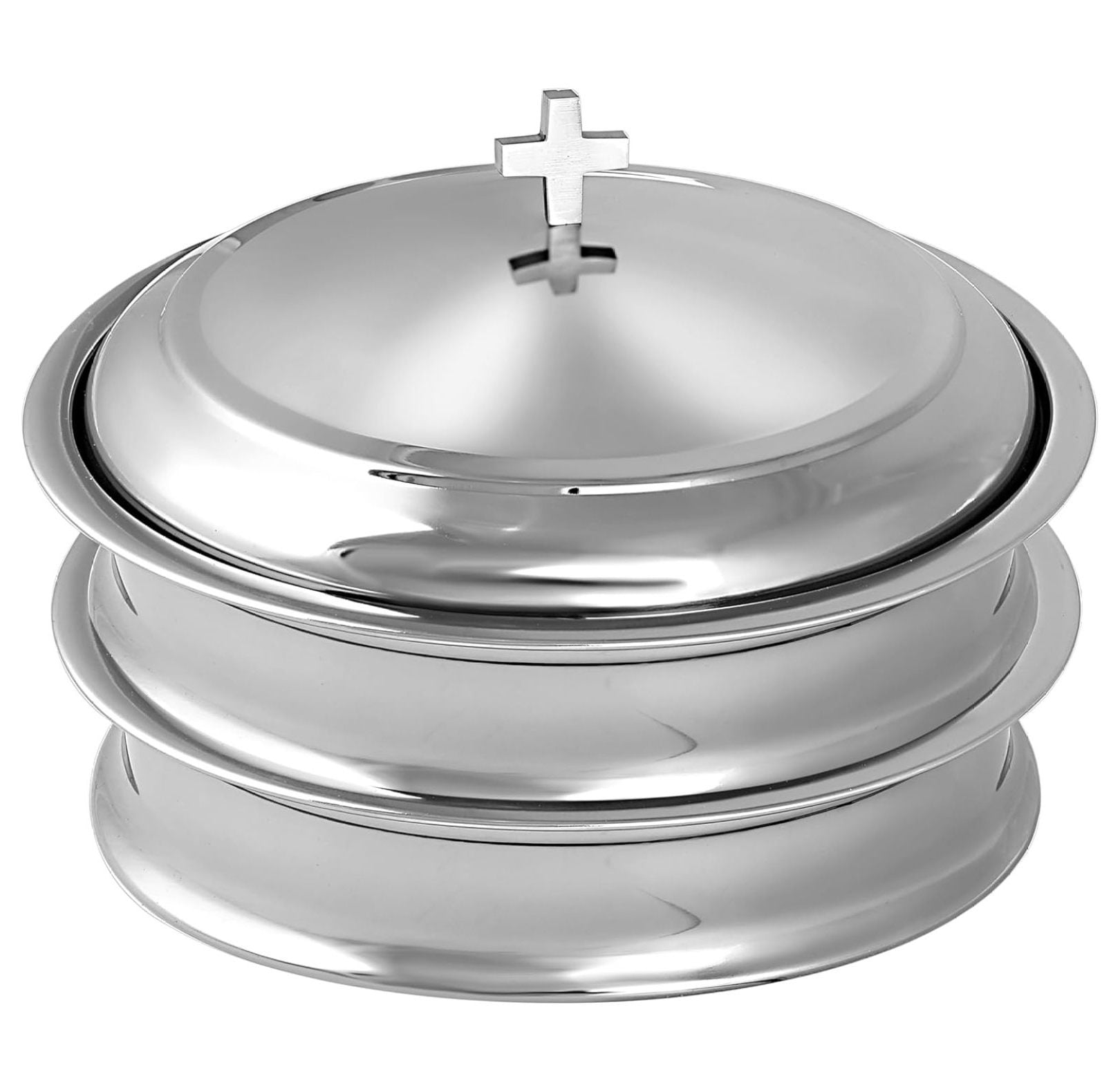 Communion Ware 2 Holy Wine Serving Trays with A Cover - Stainless Steel ...