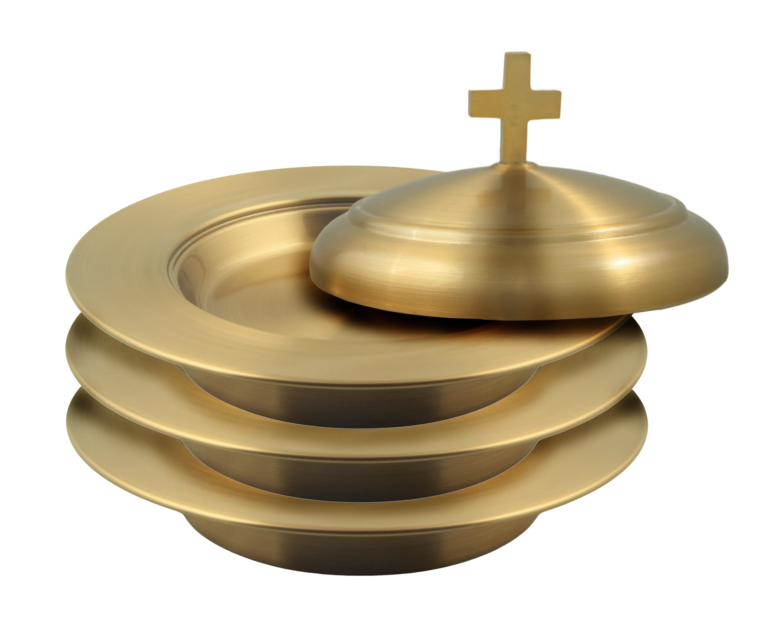Communion Ware 3 Holy Stacking Bread Plates With A Lid - Stainless ...