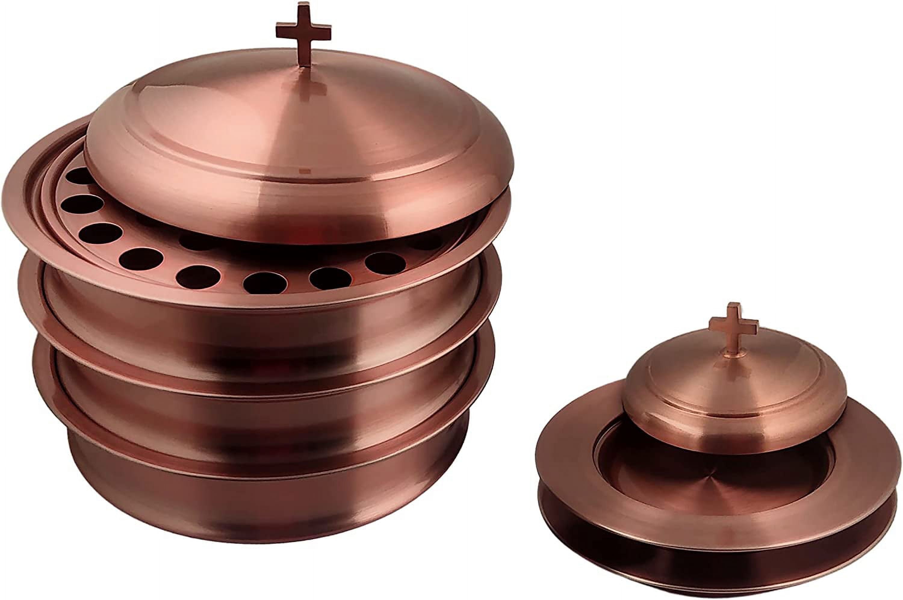 Communion Ware 3 Holy Wine Serving Trays with a Lid & 2 Stacking Bread ...