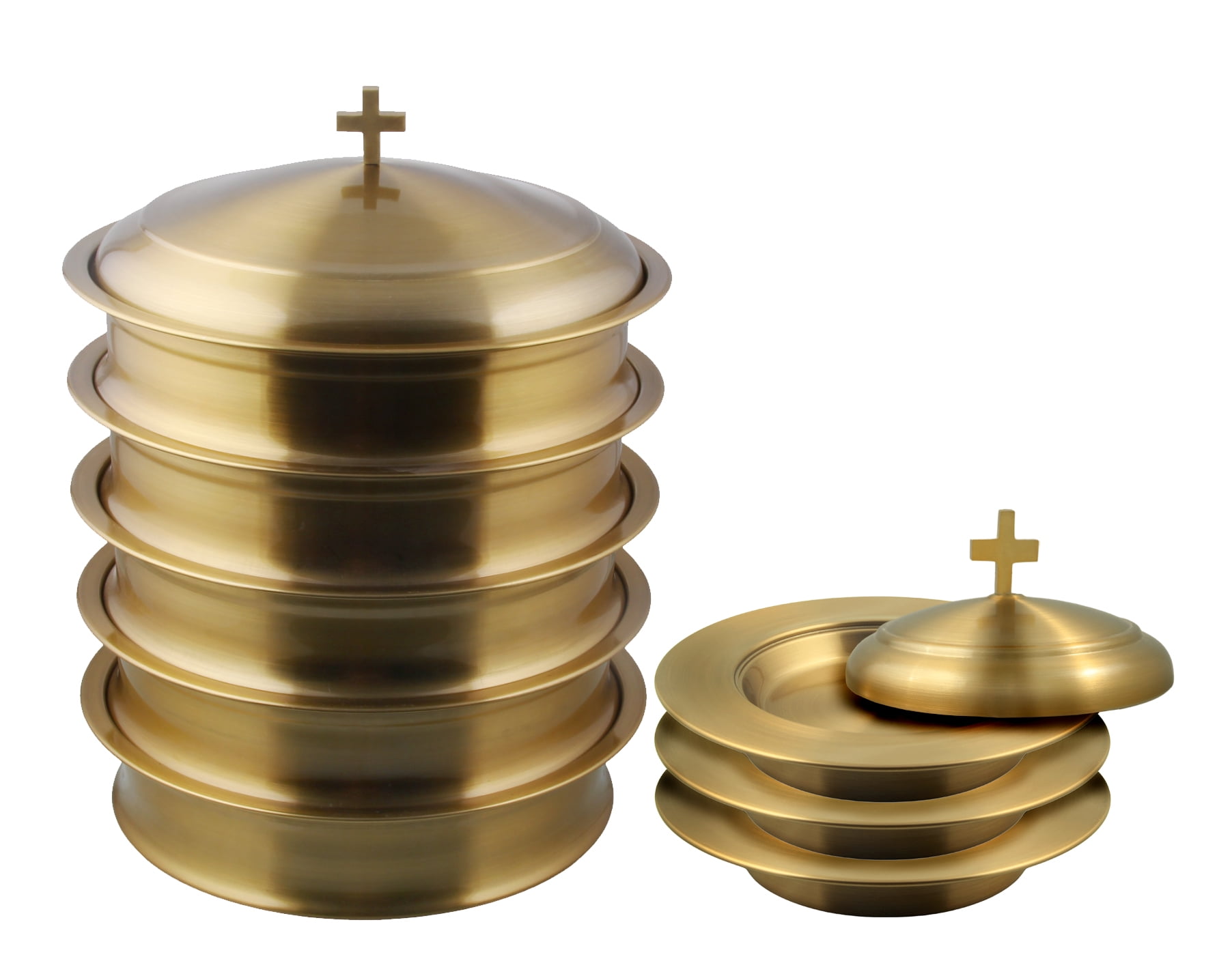 Communion Ware 5 Holy Wine Serving Trays with a Lid & 3 Stacking Bread ...