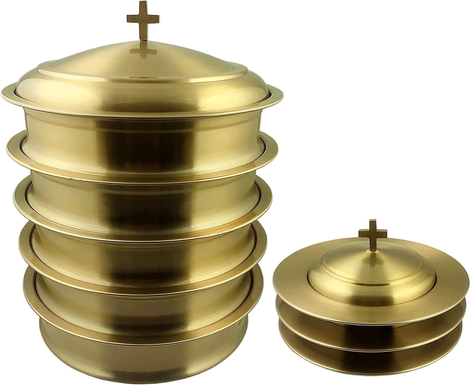 Communion Ware 5 Holy Wine Serving Trays with a Lid & 3 Stacking Bread ...