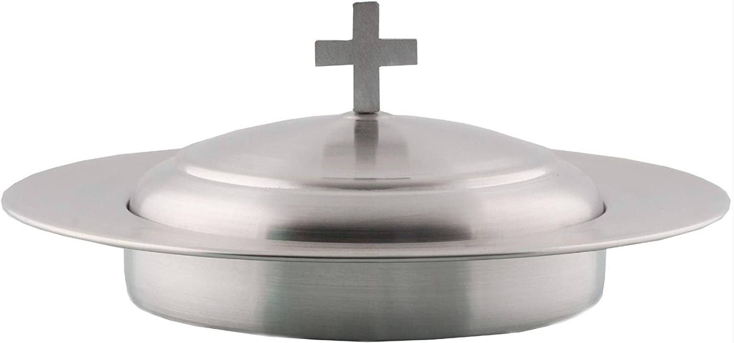 Communion Ware Holy Stacking Bread Plate With A Lid - Stainless Steel ...