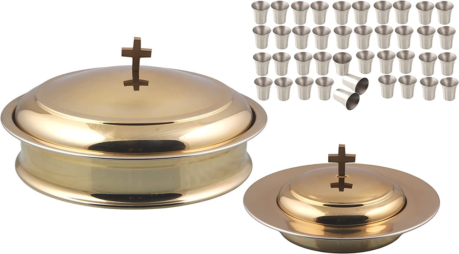 Communion Ware Holy Wine Serving Tray With a Lid & a Stacking Bread ...