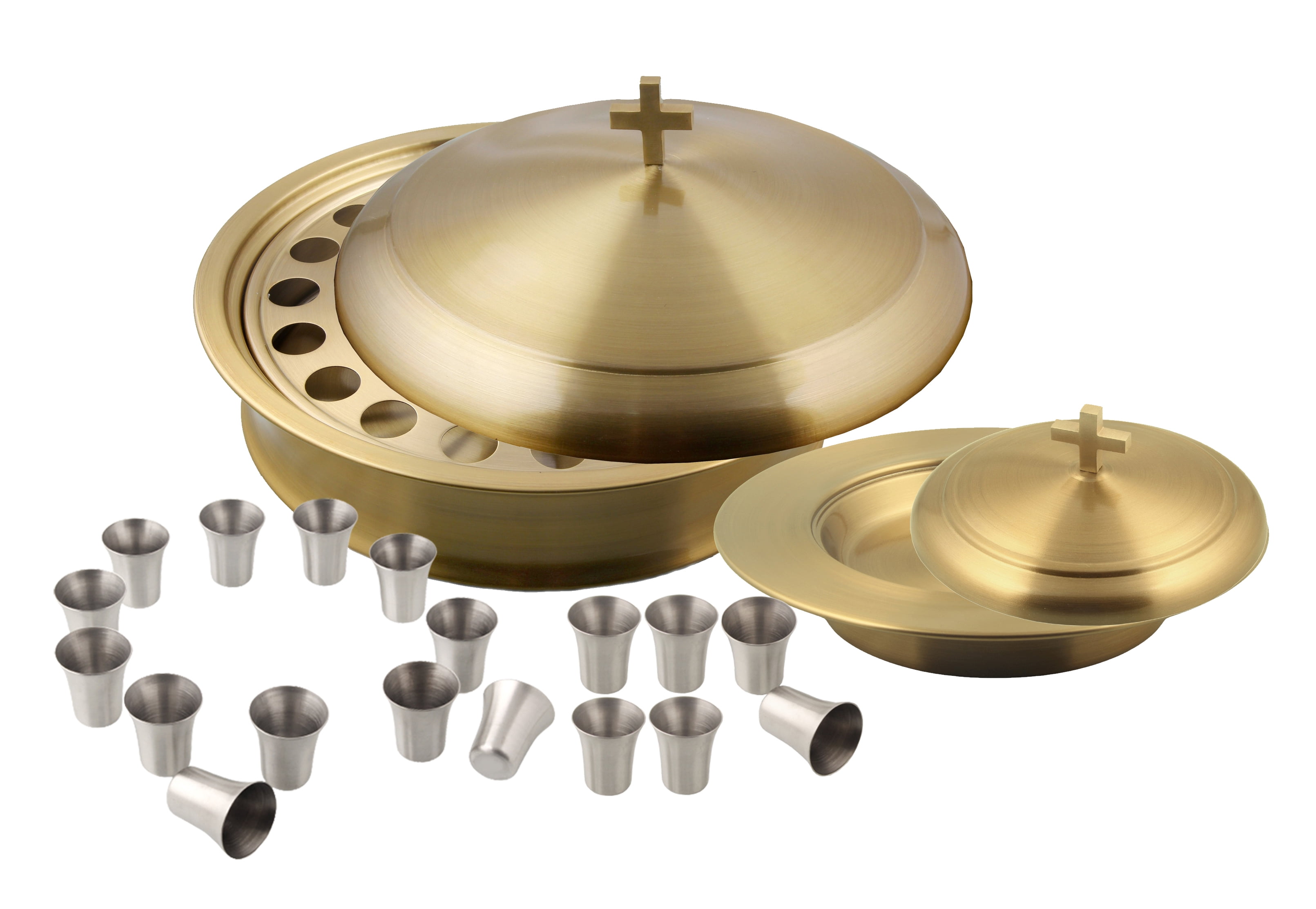 Communion Ware Holy Wine Serving Tray With a Lid & a Stacking Bread ...