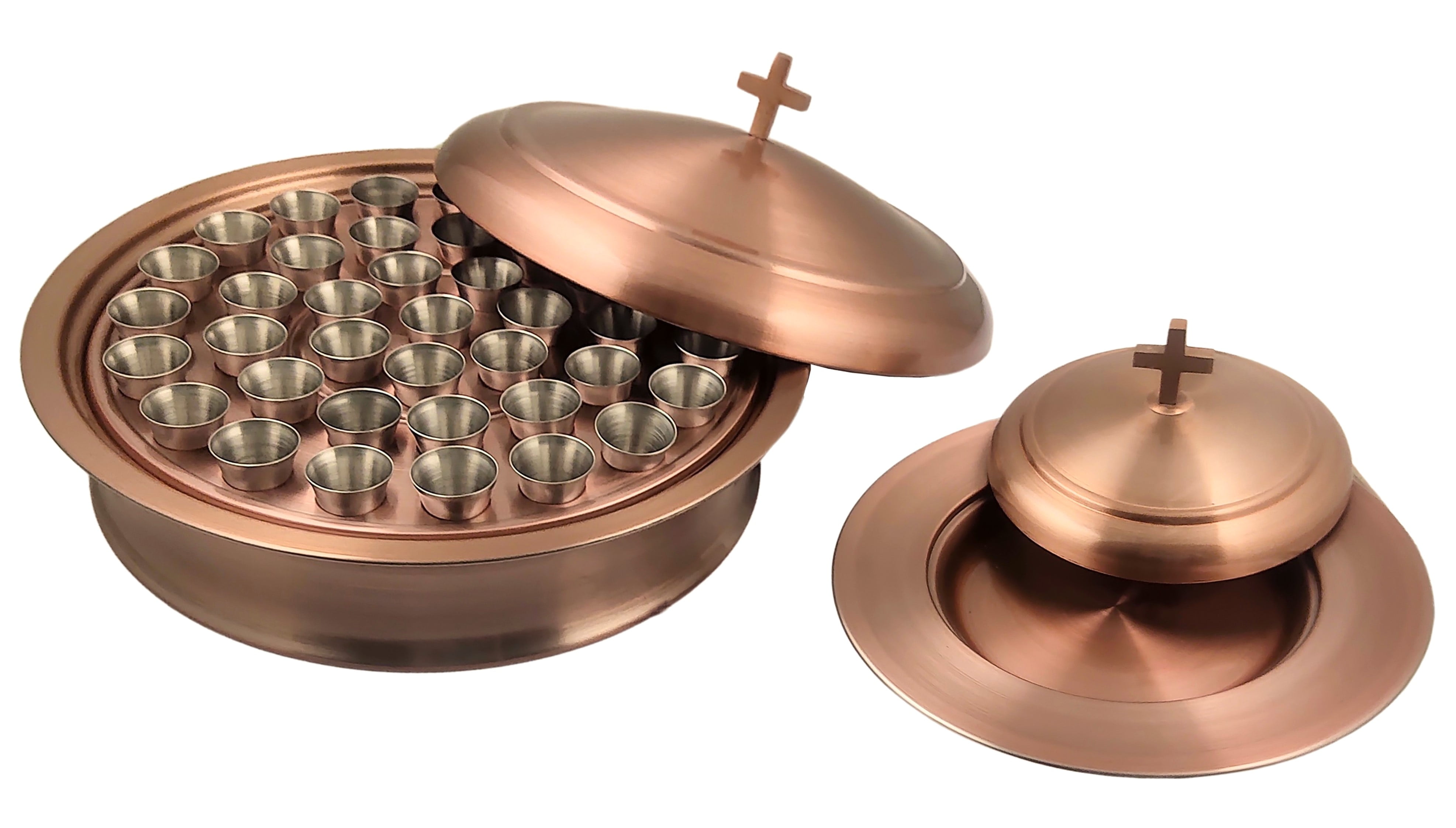Communion Ware Holy Wine Serving Tray With a Lid & a Stacking Bread ...