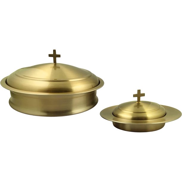 Communion Ware Holy Wine Serving Tray with A Lid & A Stacking Bread ...