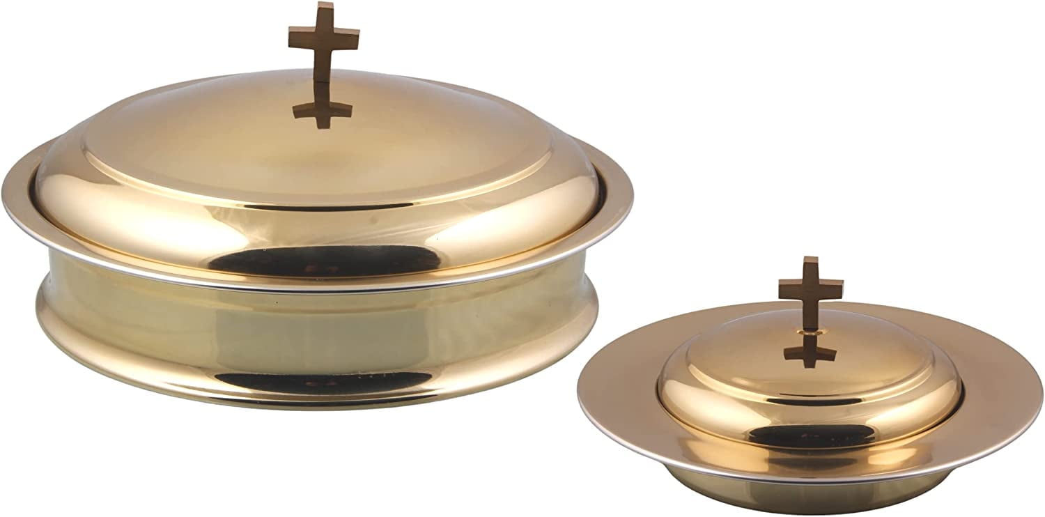 Communion Ware Holy Wine Serving Tray with a Lid & a Stackable Bread ...